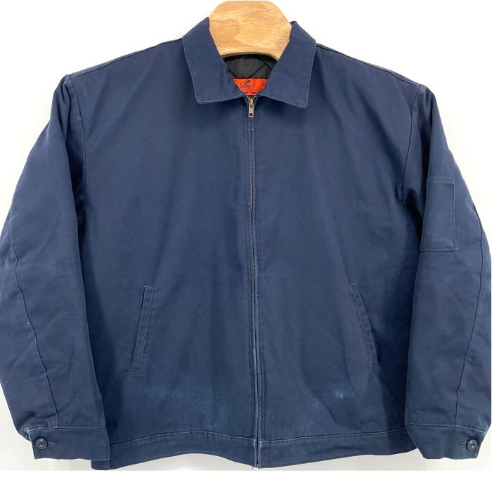 Carhartt VTG 70s Red Kap Jacket Twill Work Mechanic Jacket Talon Zip ...