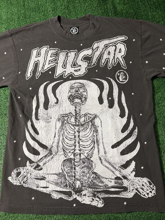Streetwear Hellstar Inner Peace T-Shirt Grey White Size Medium New ...