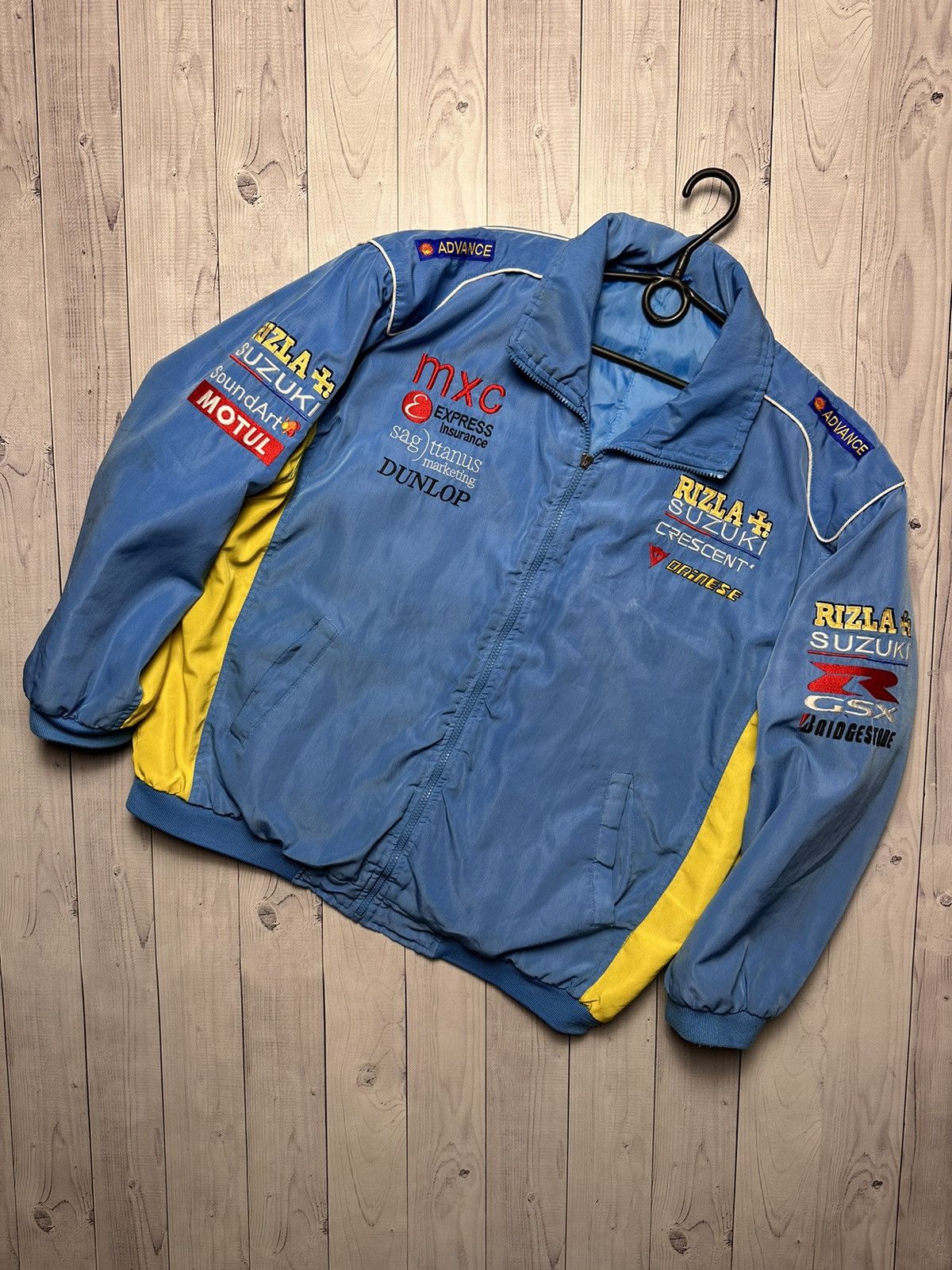 Vintage Vintage Racing jacket Suzuki Dainese Rizla size L logo blue ...