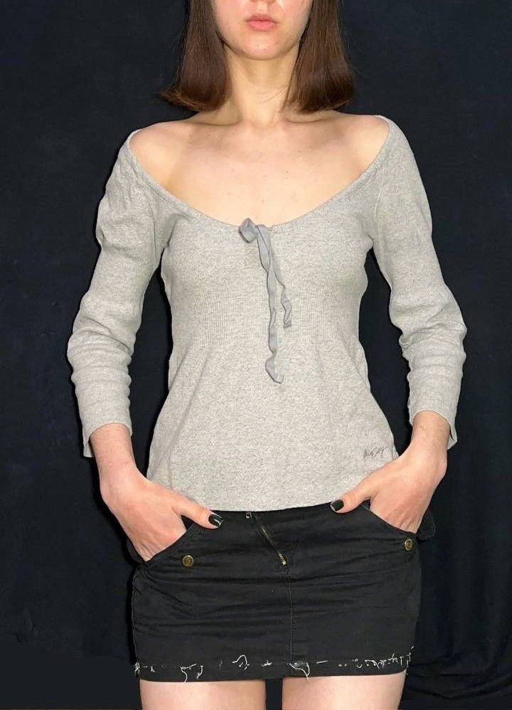 Luxury miss Sixty miss 60 top women long sleeve open neck Y2K | Grailed