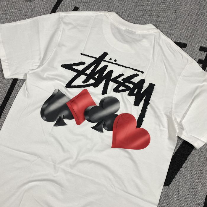 Stussy Stussy Card Suits Logo Tee Large | Grailed
