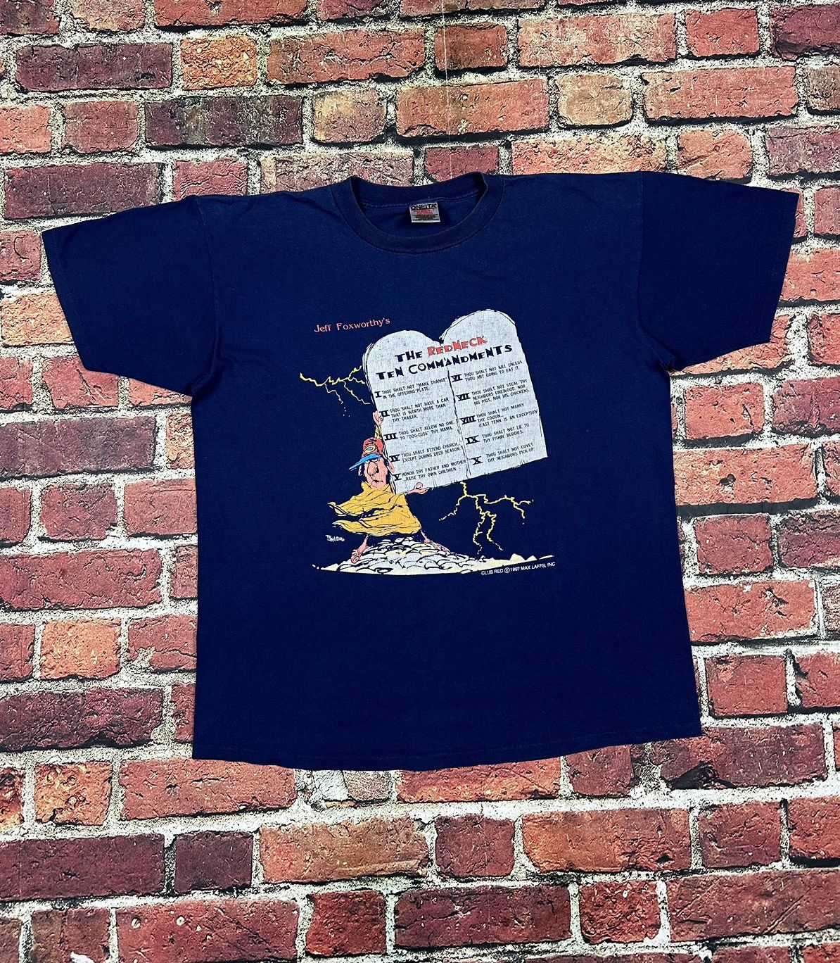 Humor × Vintage Vintage Jeff Foxworthy Redneck 10 Commandments 1997 T ...