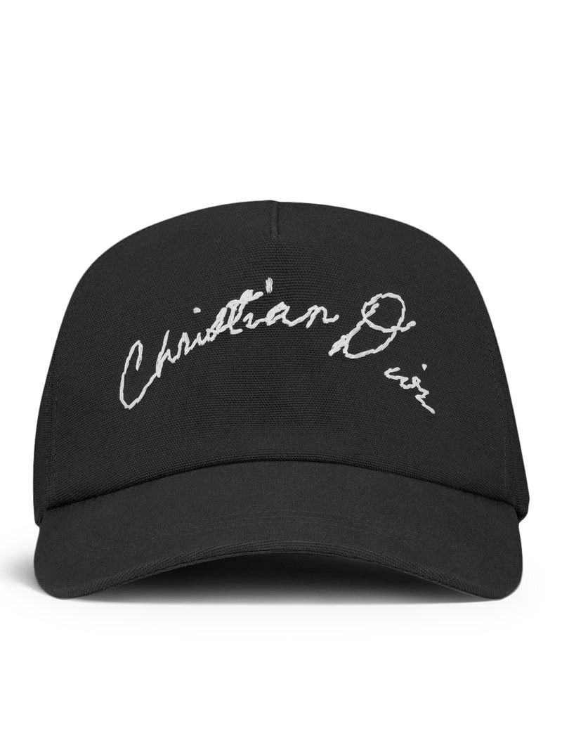 Dior CAP WITH HANDWRITTEN CHRISTIAN DIOR SIGNATURE | Grailed