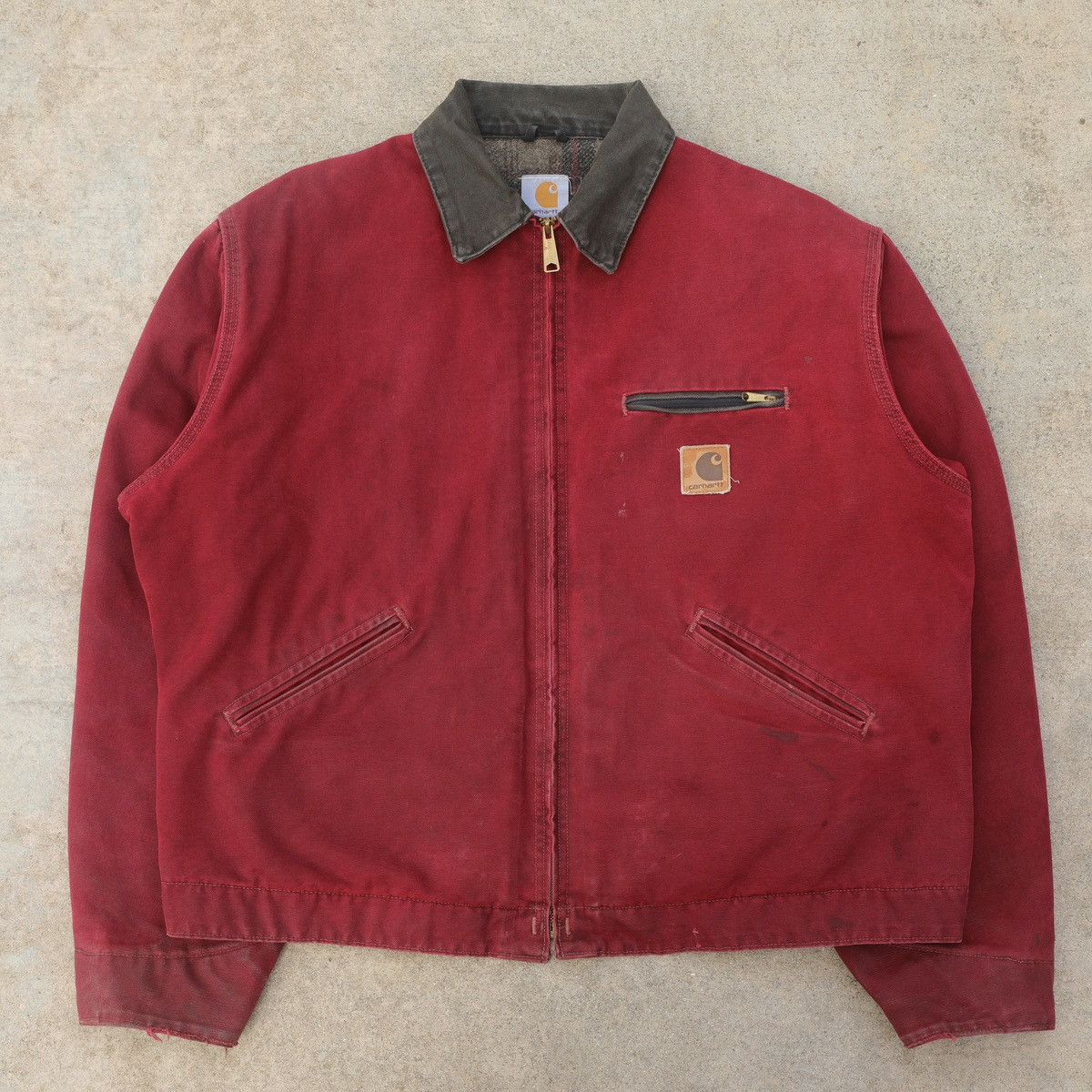 Supreme Carhartt J97 CRI Crimson Red Detroit Jacket Size XL | Grailed