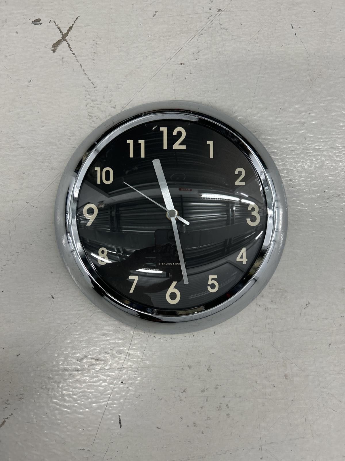 Designer Vintage Style Wall Clock with Chrome Finish | Grailed