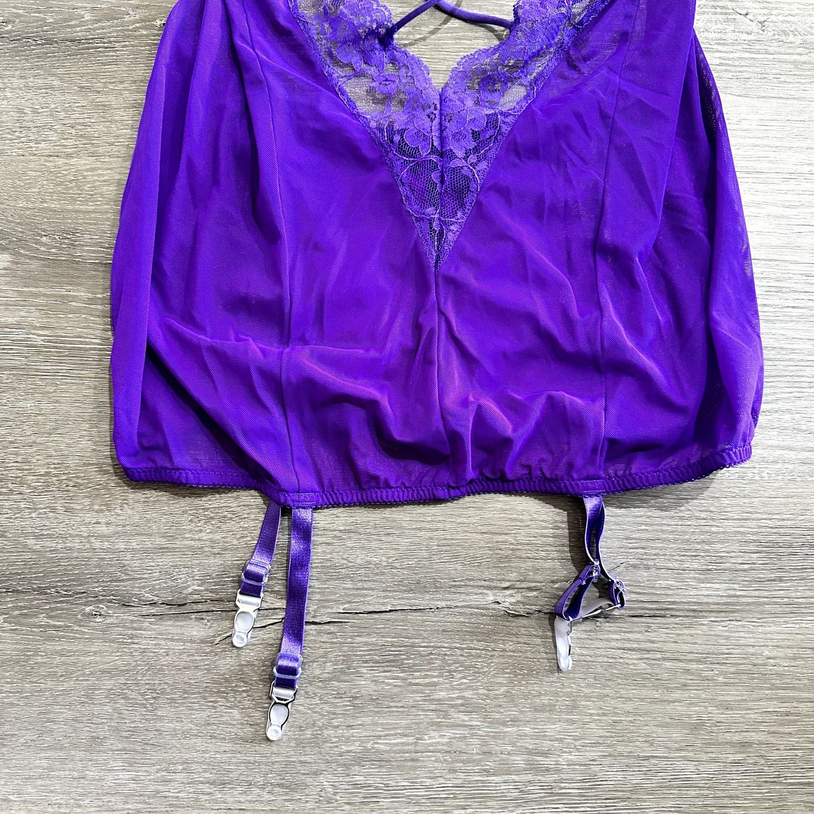 Other Vintage Shirley of Hollywood Purple Lace Lingerie Garter XL | Grailed
