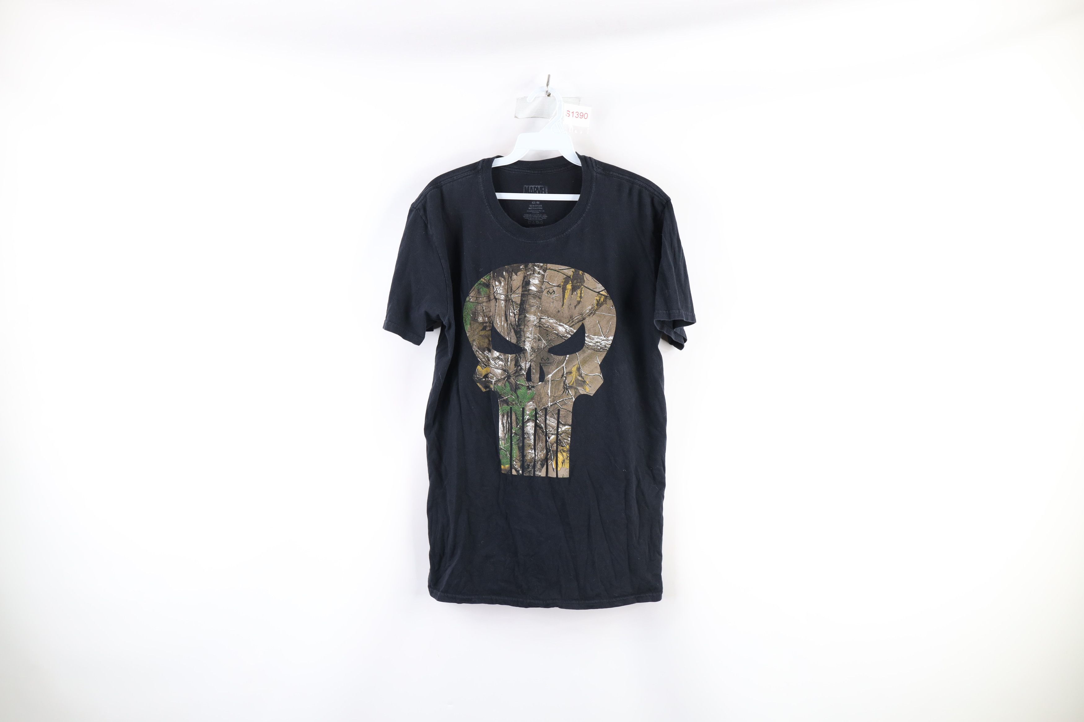 Vintage Marvel Comics Realtree Camouflage The Punisher T-Shirt Black ...