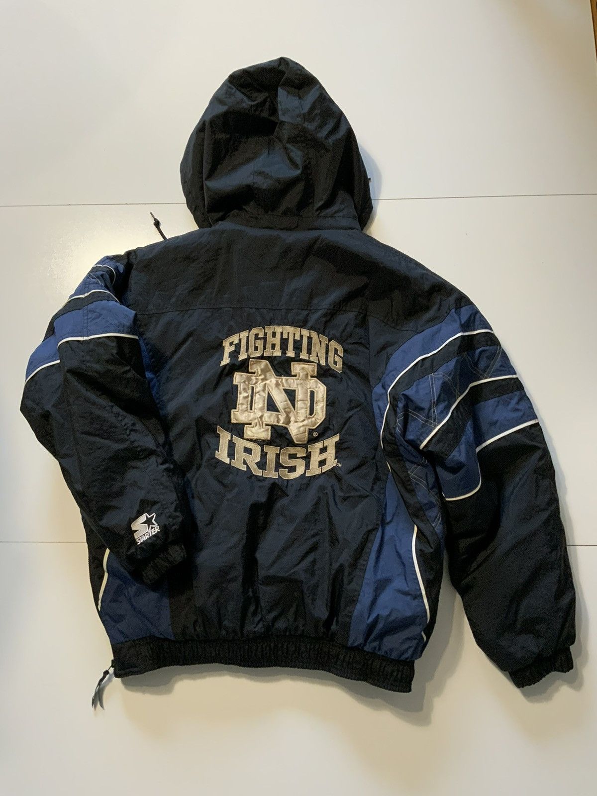 Vintage Vintage 90s Starter Norte Dame Fighting Irish Anorak Jacket ...