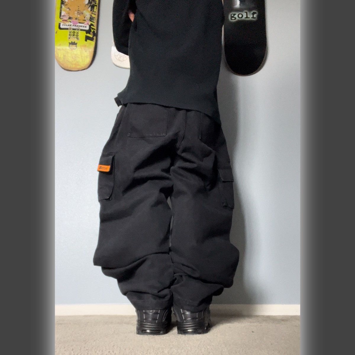 Vintage grunge y2k baggy goth punk style 2000s black skater jeans | Grailed