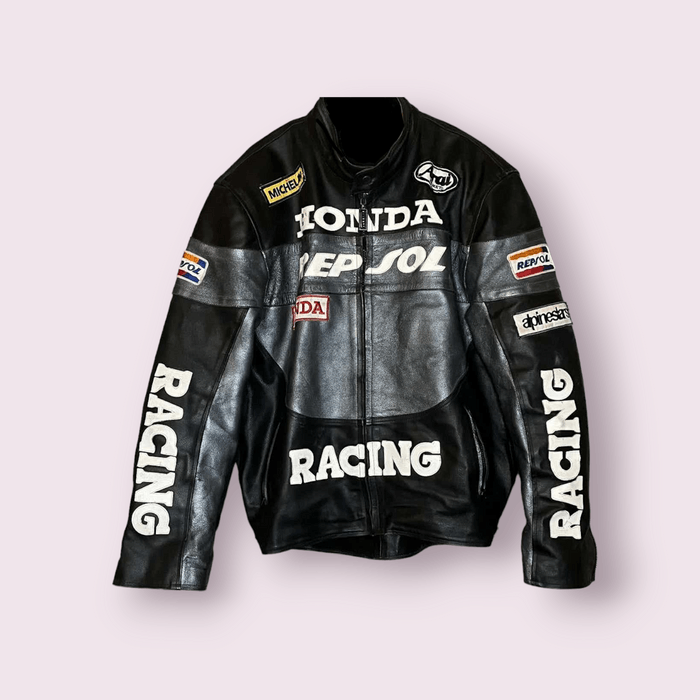 Vintage 🔥Vintage 🔥 Rare Honda Racing Leather Jacket | Grailed