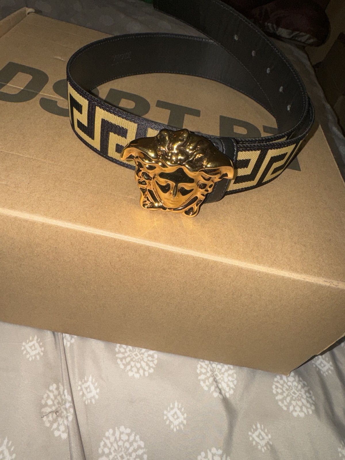 Versace Black and gold Versace belt | Grailed