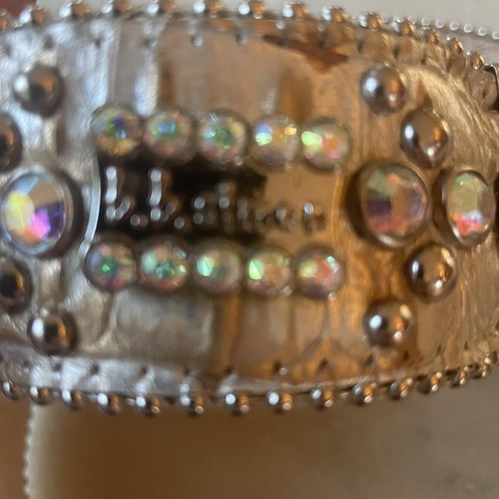 B.B. Simon BB SIMON B.B. SIMON rhinestone studded cross crosses belt ...