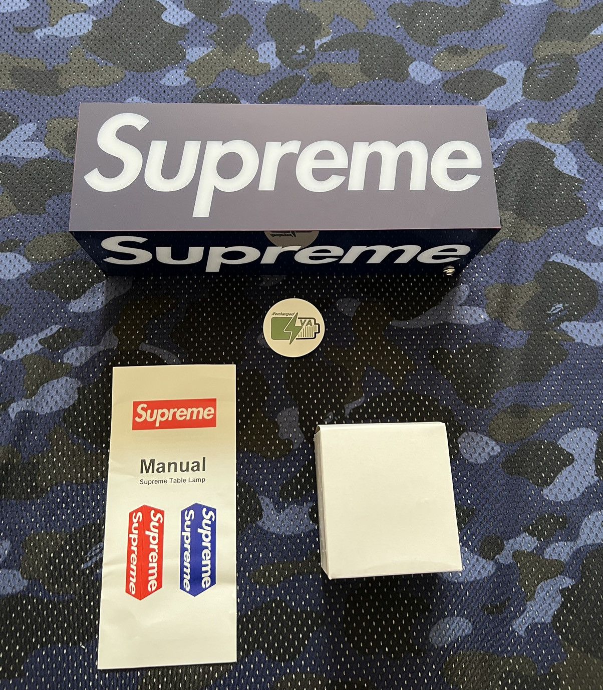 Supreme 100% Authentic Brand New FW23 Supreme Blue Box Logo Lamp | Grailed