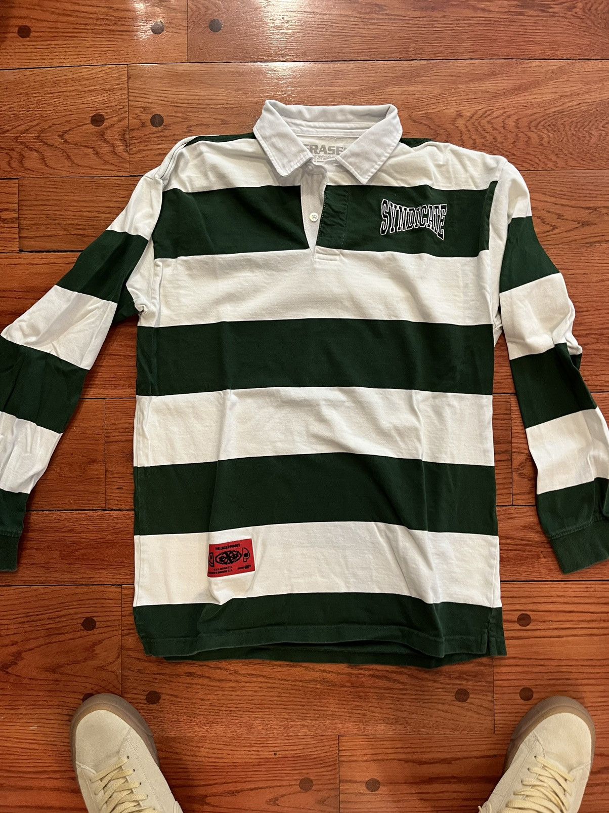 Erased Project Erased Project Rugby Jersey Cream Green Syndicate Shirt ...