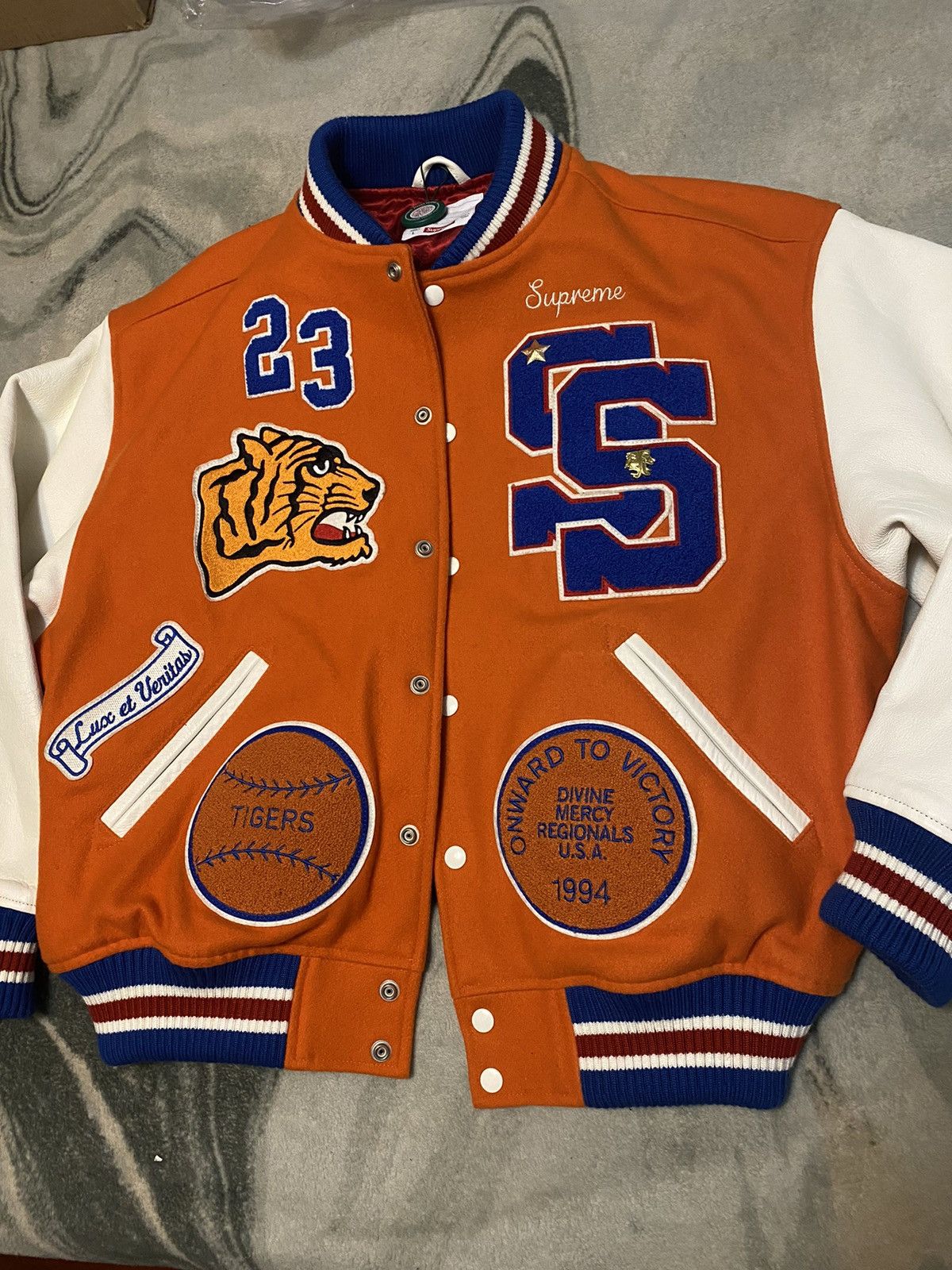 Supreme Supreme Tiger Varsity Jacket | Grailed