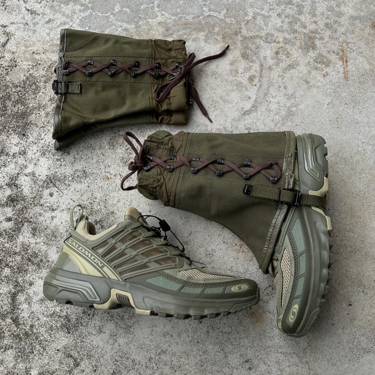 Military × Salomon × Vintage Salomon ACS Pro Military Surplus Gaiter xt-6 gorpcore gorp | Grailed