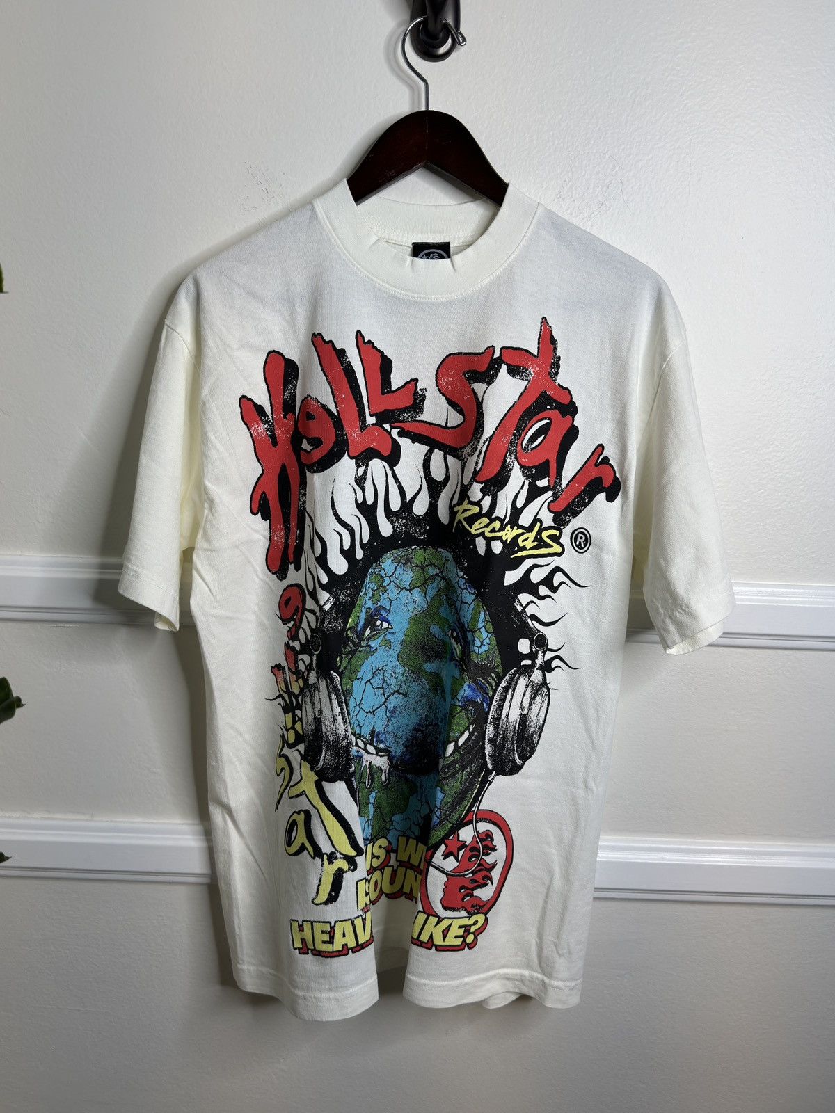 HELLSTAR Hellstar Studios Heaven on Earth Tee Off White | Grailed