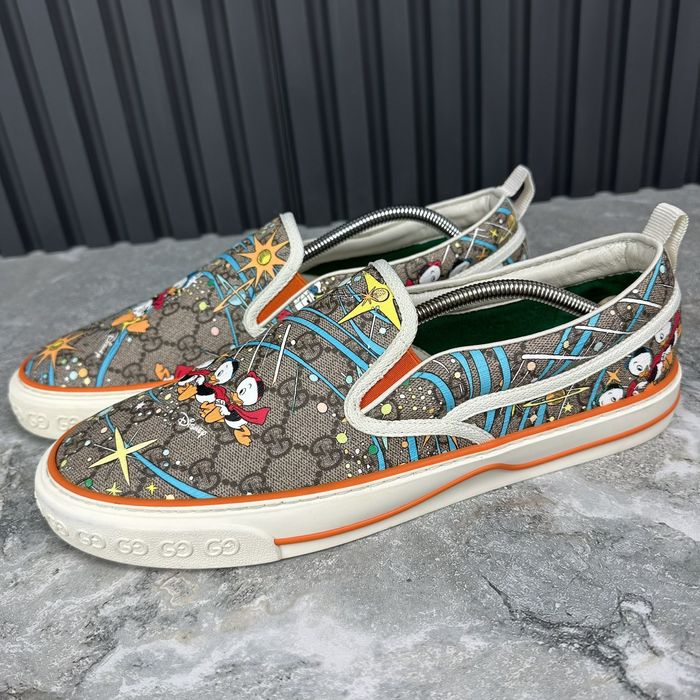 Gucci Disney Tennis 1977 Donald Duck Slip-on Leather 10.5 G | Grailed