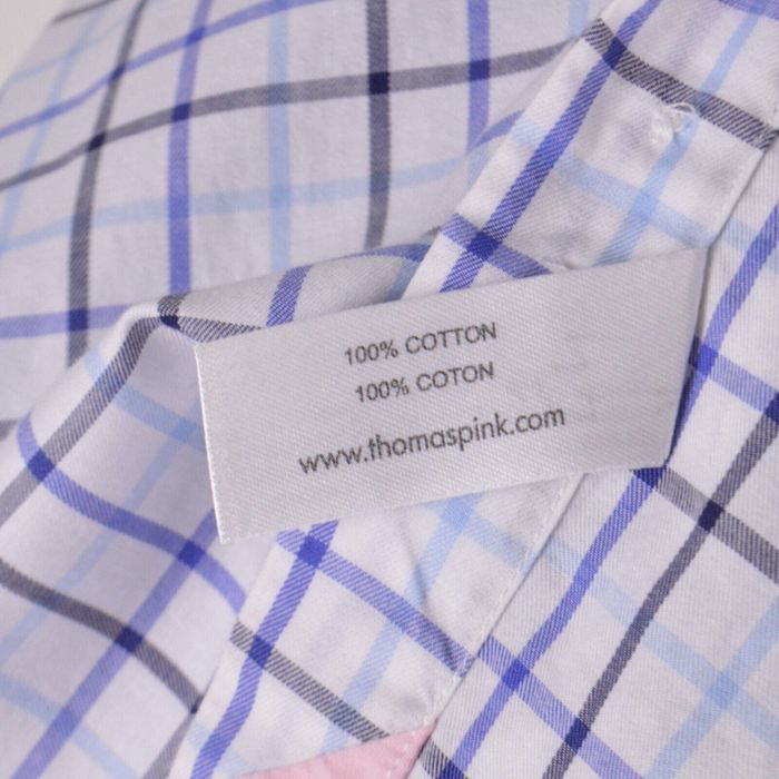 Thomas Pink Thomas Pink Slim Mens Shirt 15 33.5 White Blue Black Check | Grailed