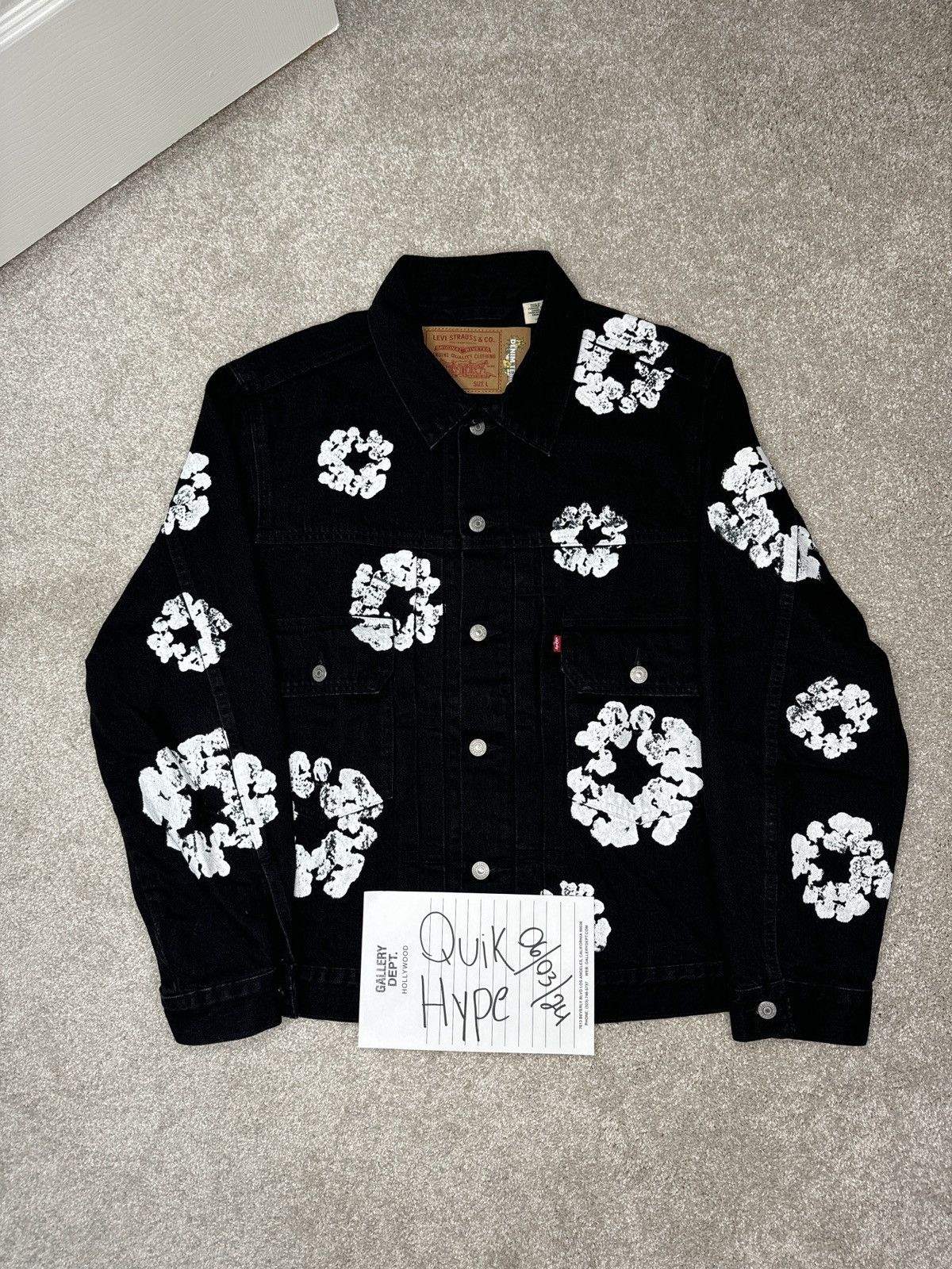 DENIM TEARS Denim tears x Levi’s Denim Jacket Black | Grailed