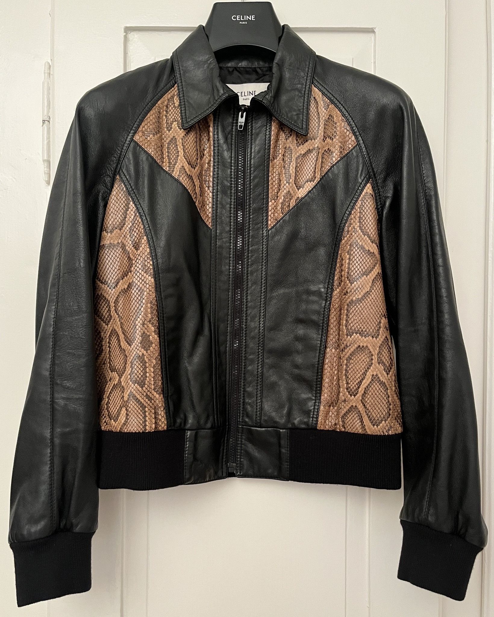 Celine × Hedi Slimane Celine FW20 Python leather jacket sz46 Hedi ...