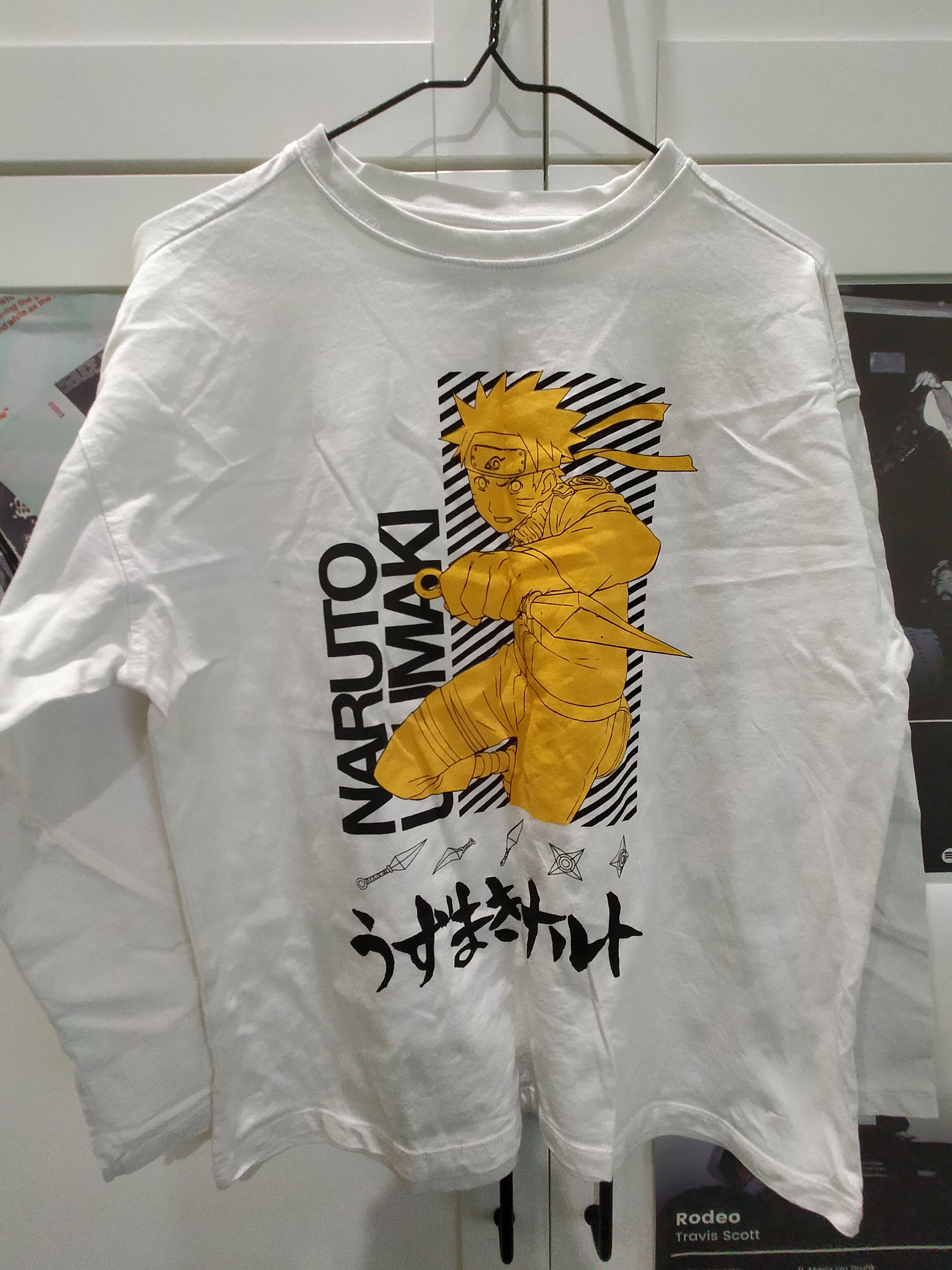 Anime × Streetwear × Zara Naruto x Zara anime white long sleeve | Grailed