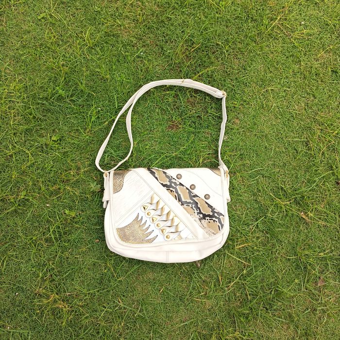 Seditionaries Jilly snake skin studded faux leather shoulder bag | Grailed