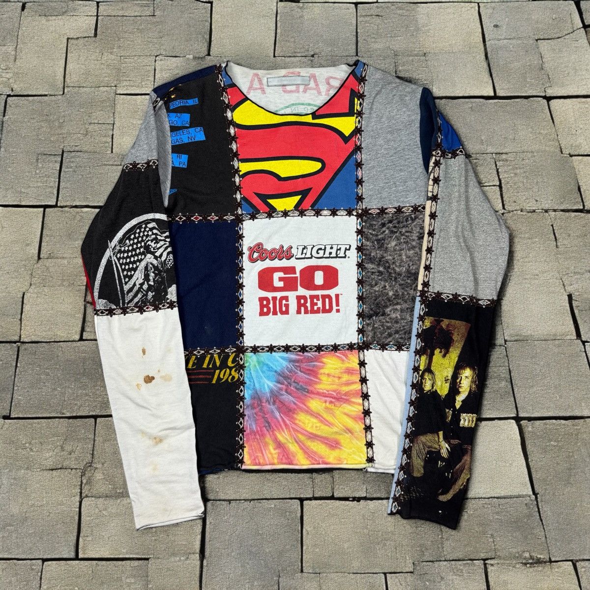 Number (N)ine AW02 Number Nine “Superman” Patchwork Shirt | Grailed