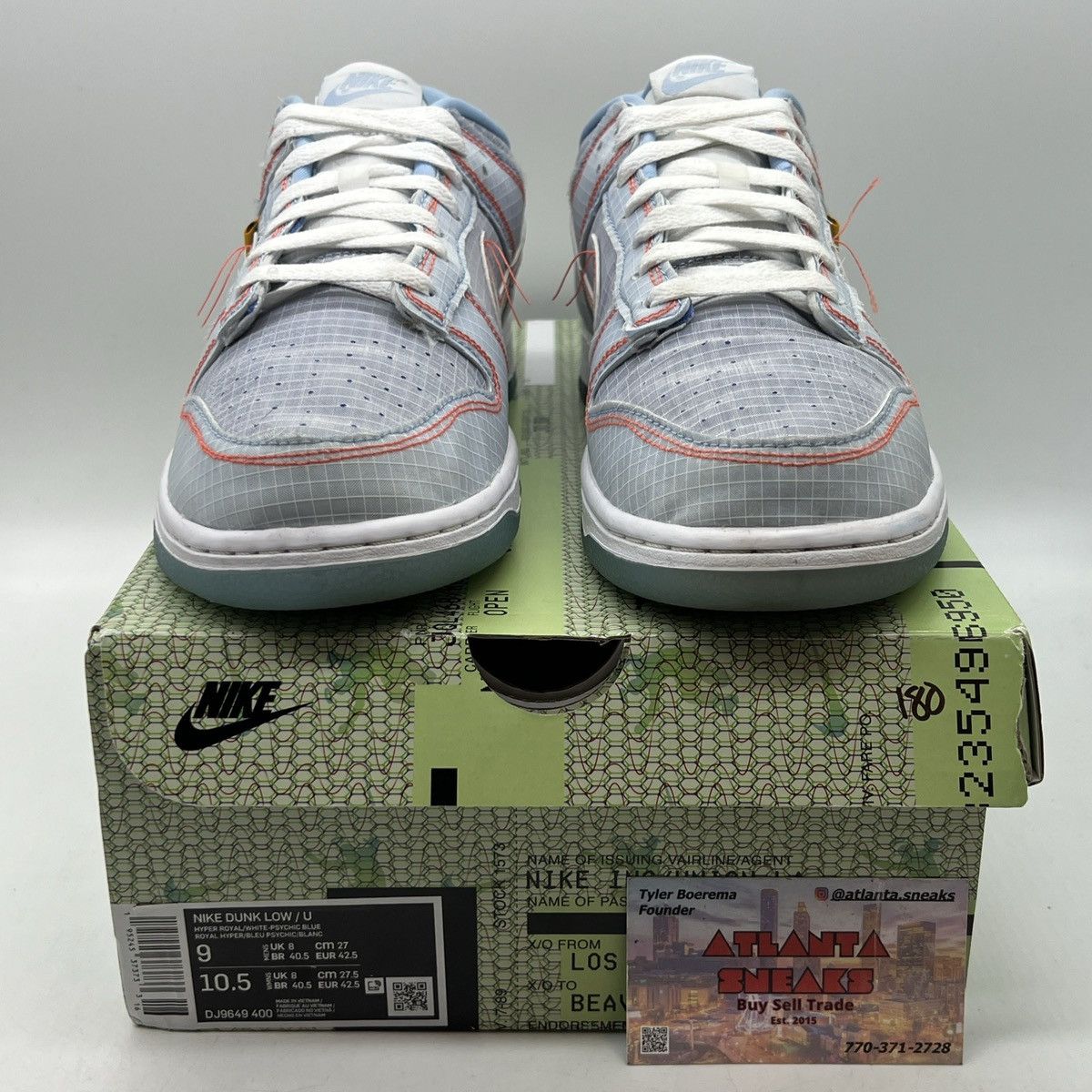 Nike Union la x dunk low passport pack argon | Grailed