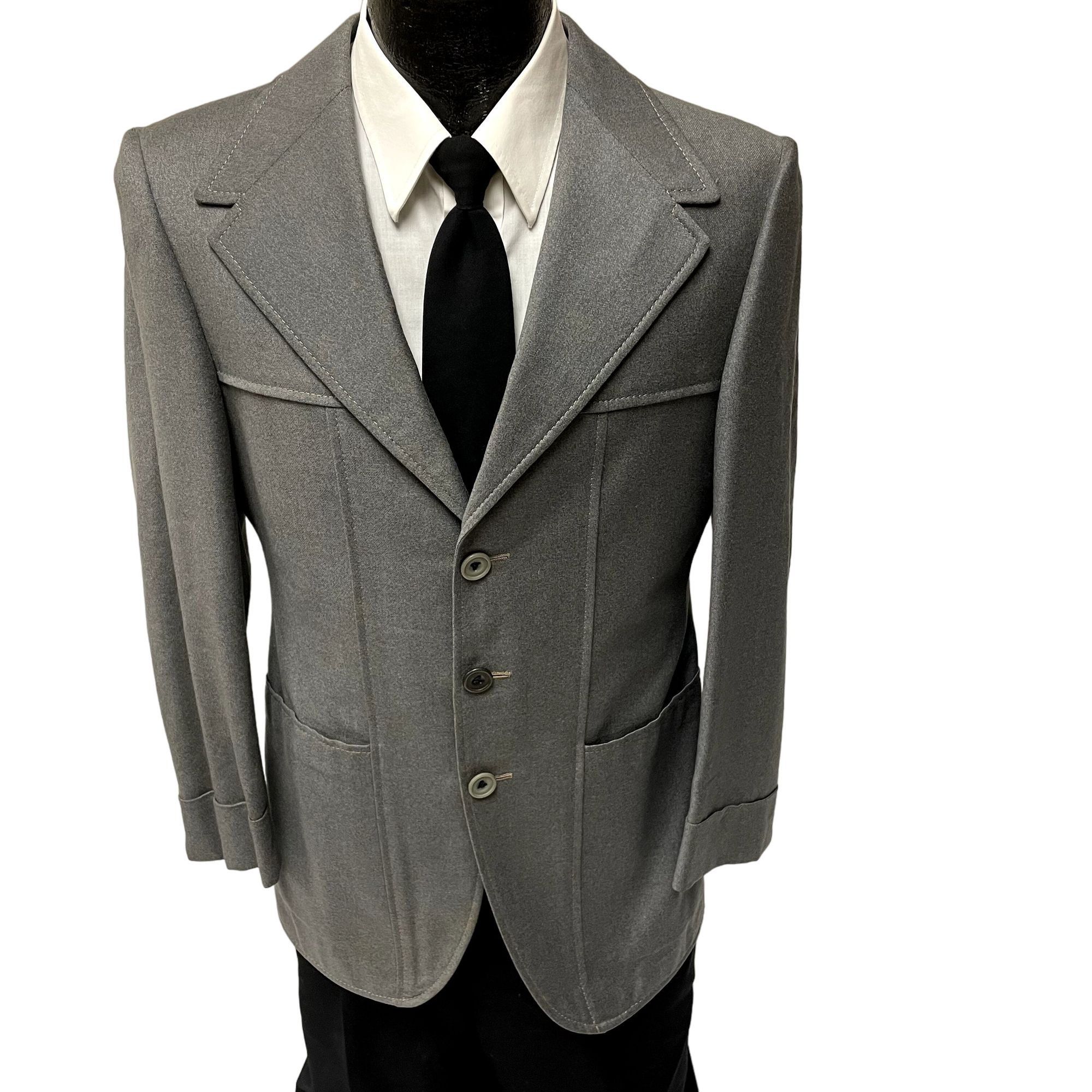 Unkwn 70’s Louis Roth BESPOKE Men's Gray Sport Coat MOD Jacket 39 | Grailed