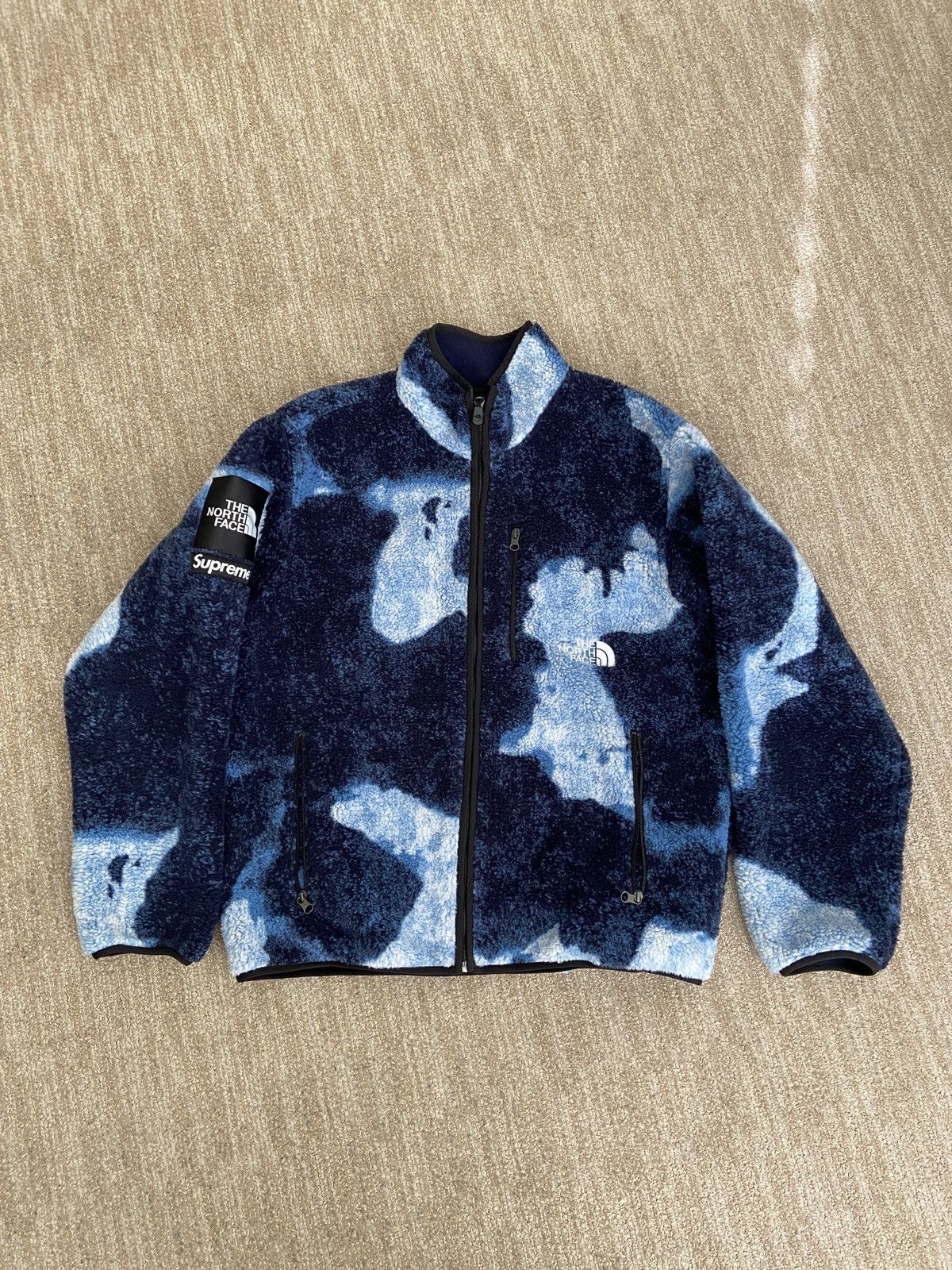Supreme × The North Face Supreme/ TNF Bleached Denim Print Fleece ...