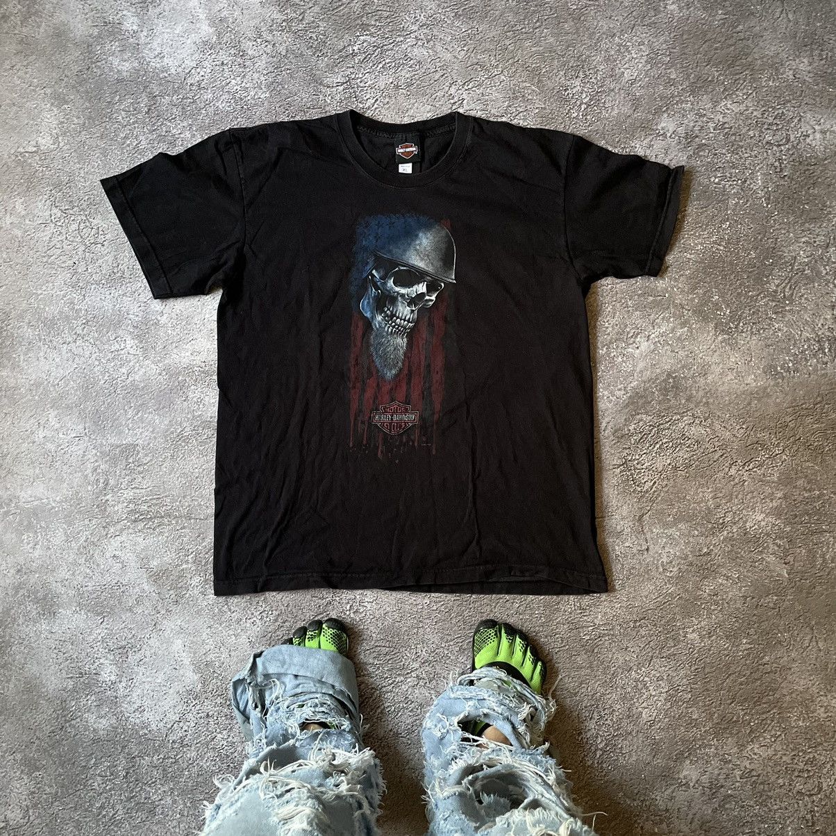 Vintage Vintage Y2K HARLEY DAVIDSON FACE Horror Psycho SKELETON 90S ...