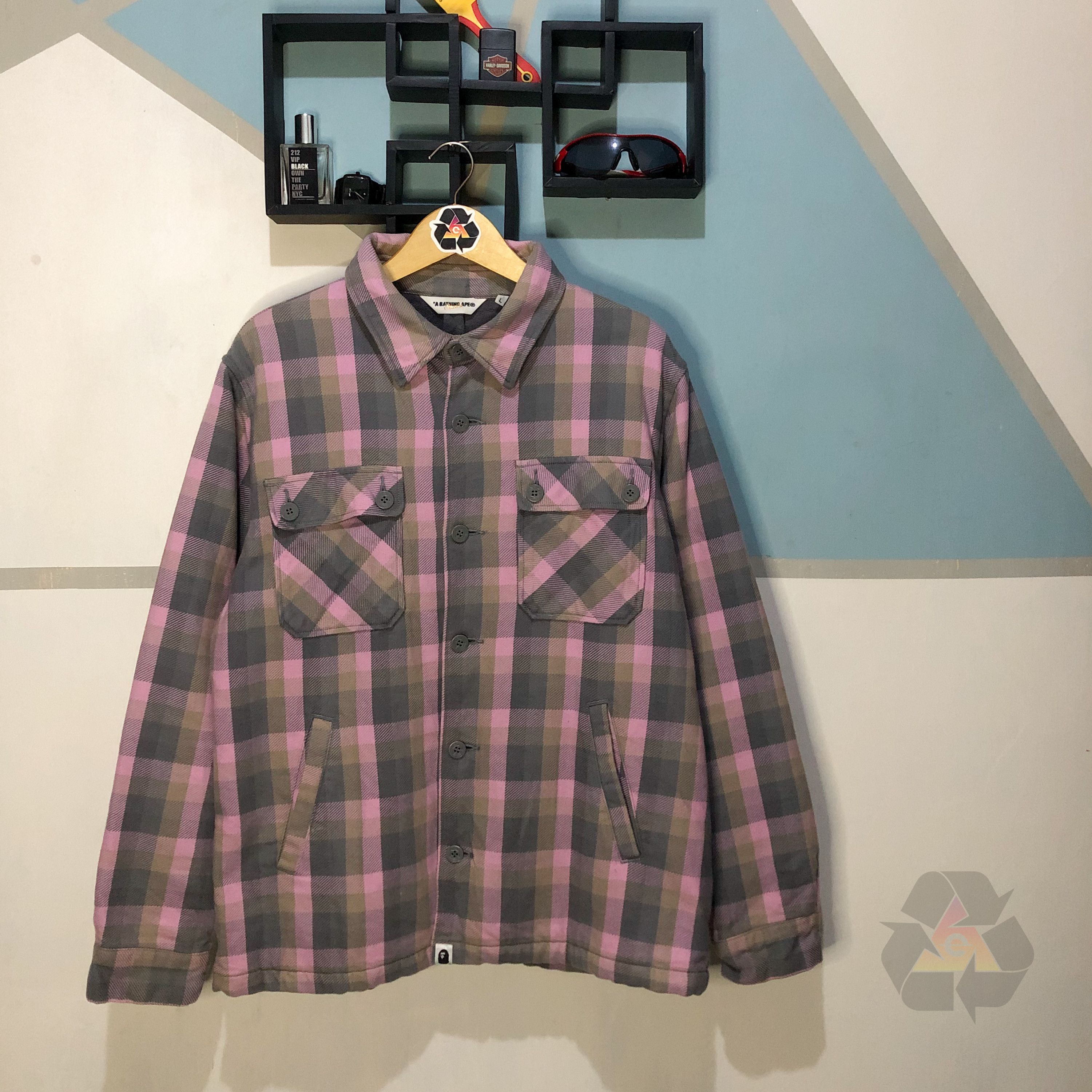 Bape A Bathing Ape BAPE Classic CPO Flannel Jacket | Grailed