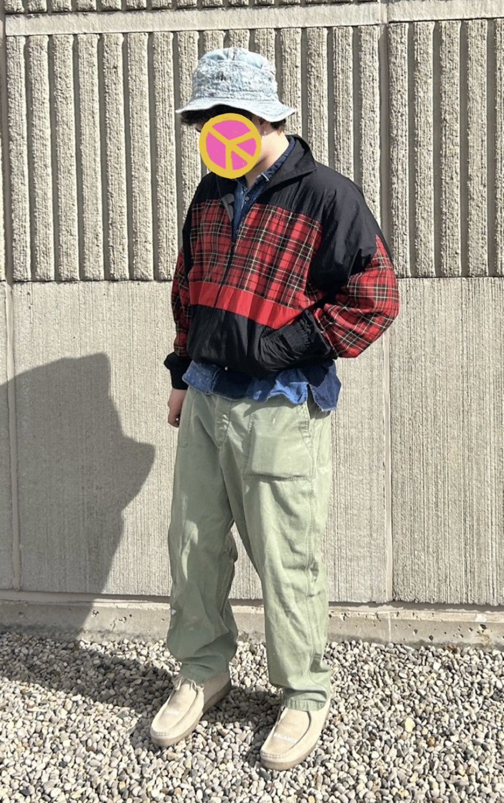 Balenciaga Balenciaga SS18 Plaid Pattern Print Light Zip-up Jacket ...