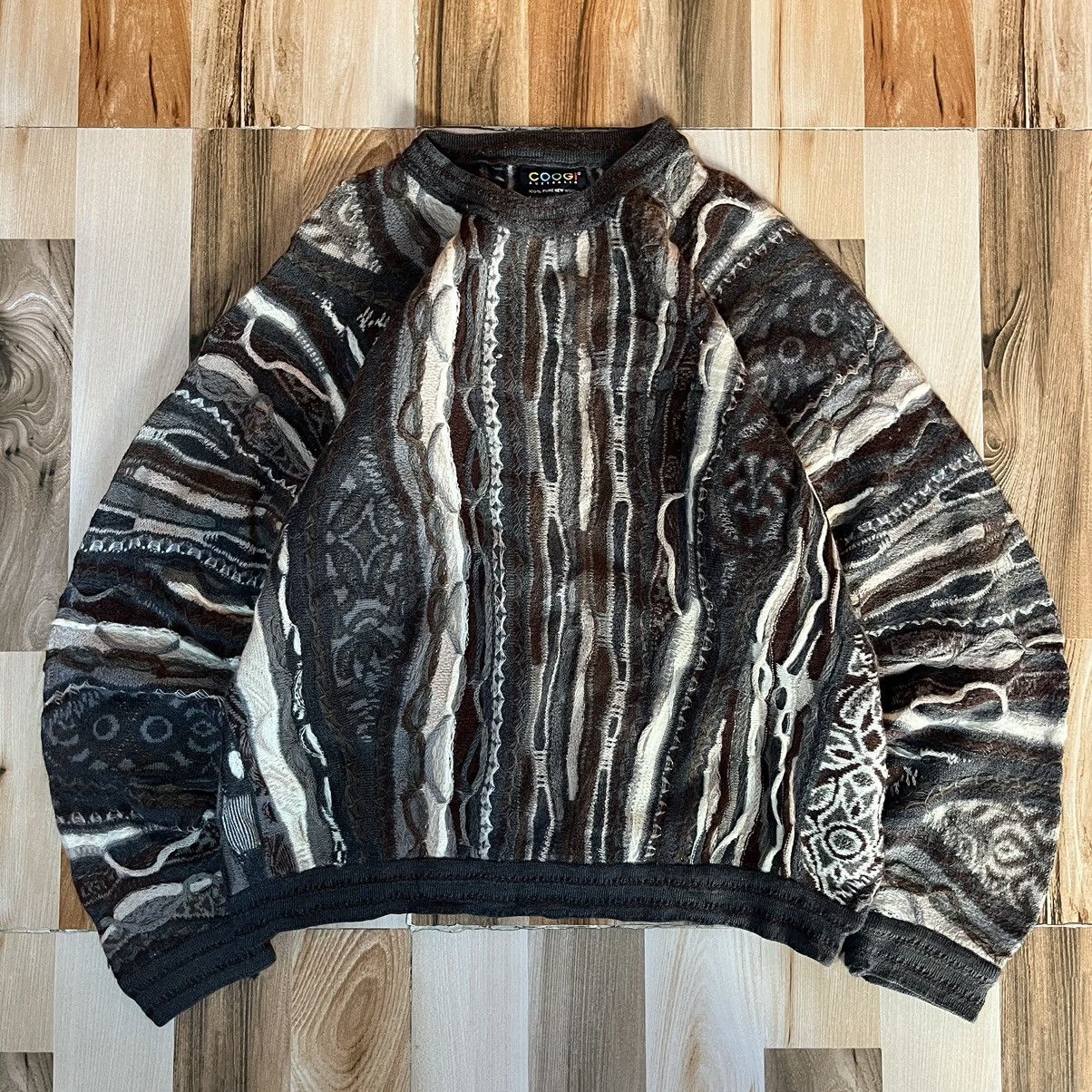 Coogi Crazy Vintage Coogi 3D Cable Knit Sweater | Grailed