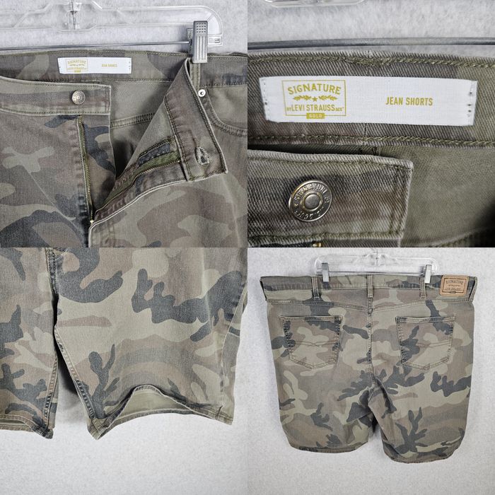 Levi's Levis Camo Jean Shorts Mens 46 Woodland Camouflage Denim Jorts ...