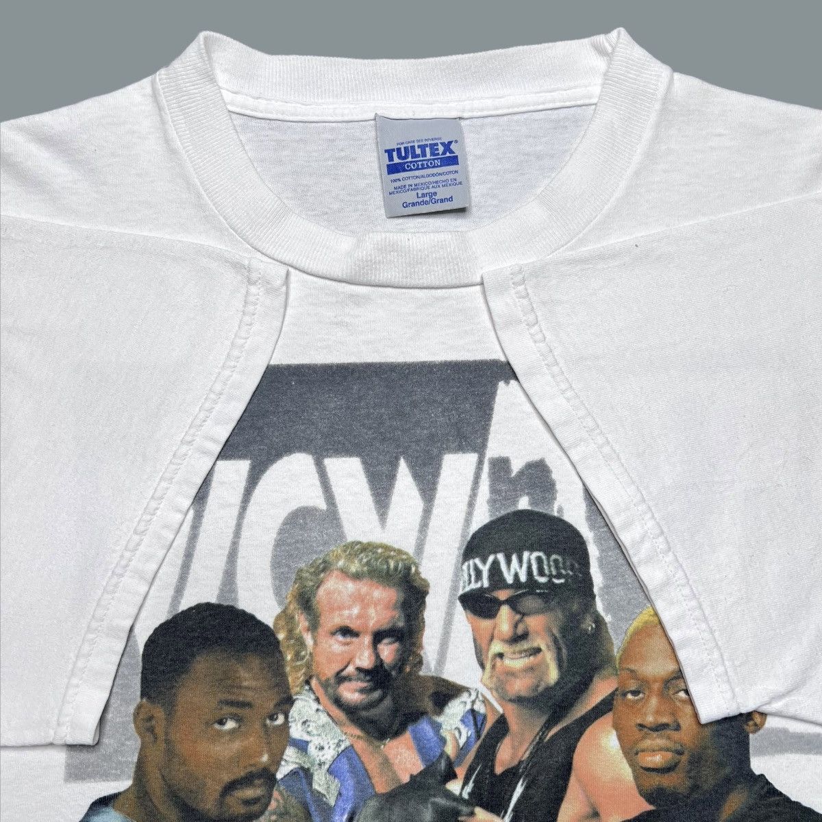 Vintage Vintage 1998 WCW Dennis Rodman Karl Malone NWO Wrestling Tee ...