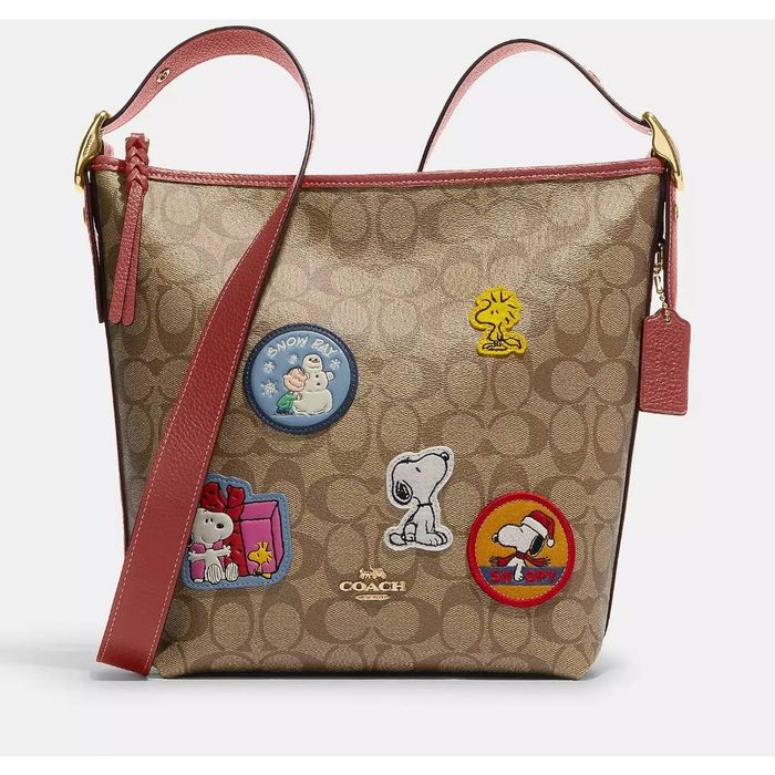 Coach Coach Peanuts Val Duffle Signature Canvas Snoopy Patches | Grailed