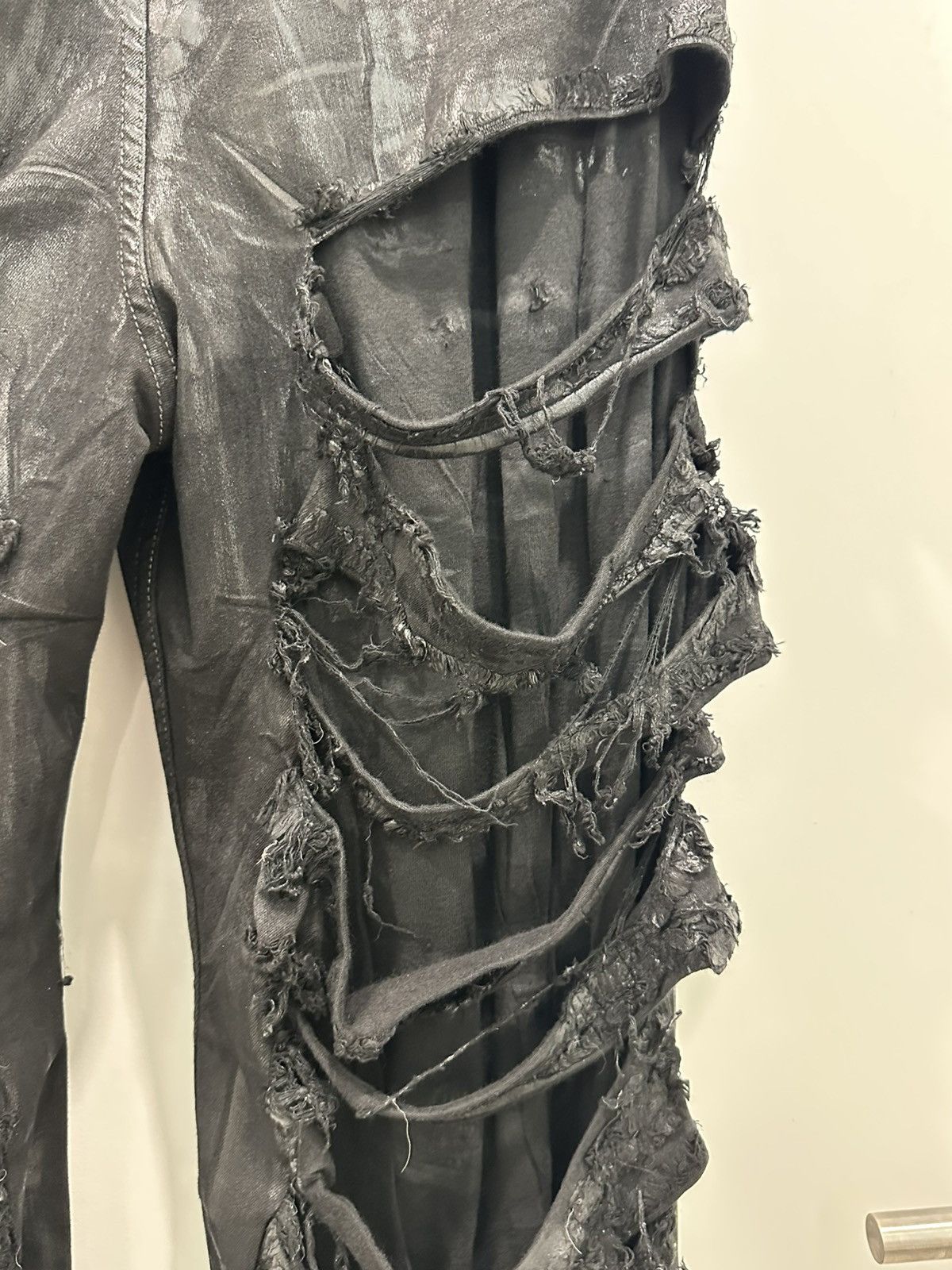 Rick Owens Rick Owens Thrashed Waxed Geth Cut Denim - FW22 | Grailed