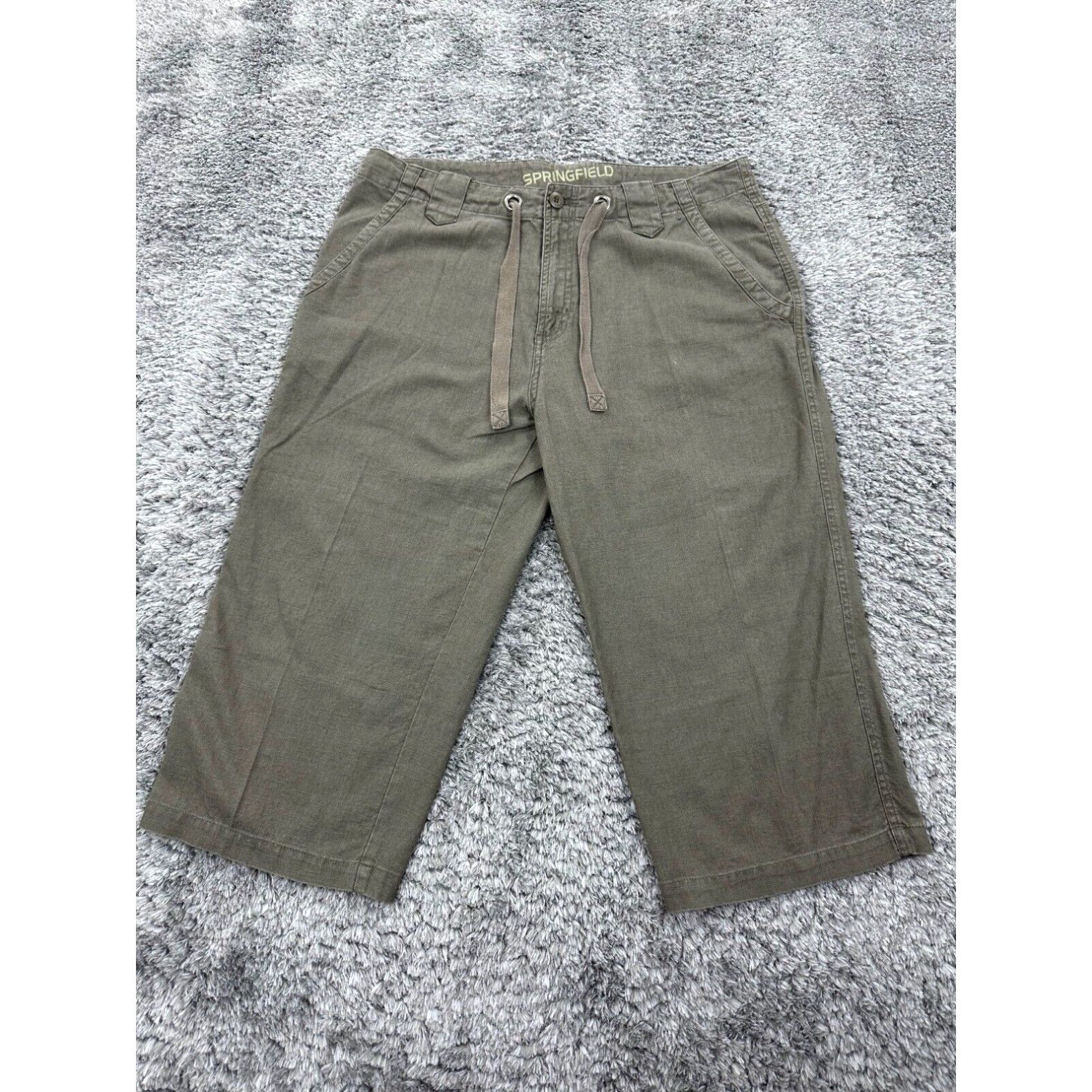 Springfield Springfield Pants Womans 36x20 Olive Green Linen Blend ...