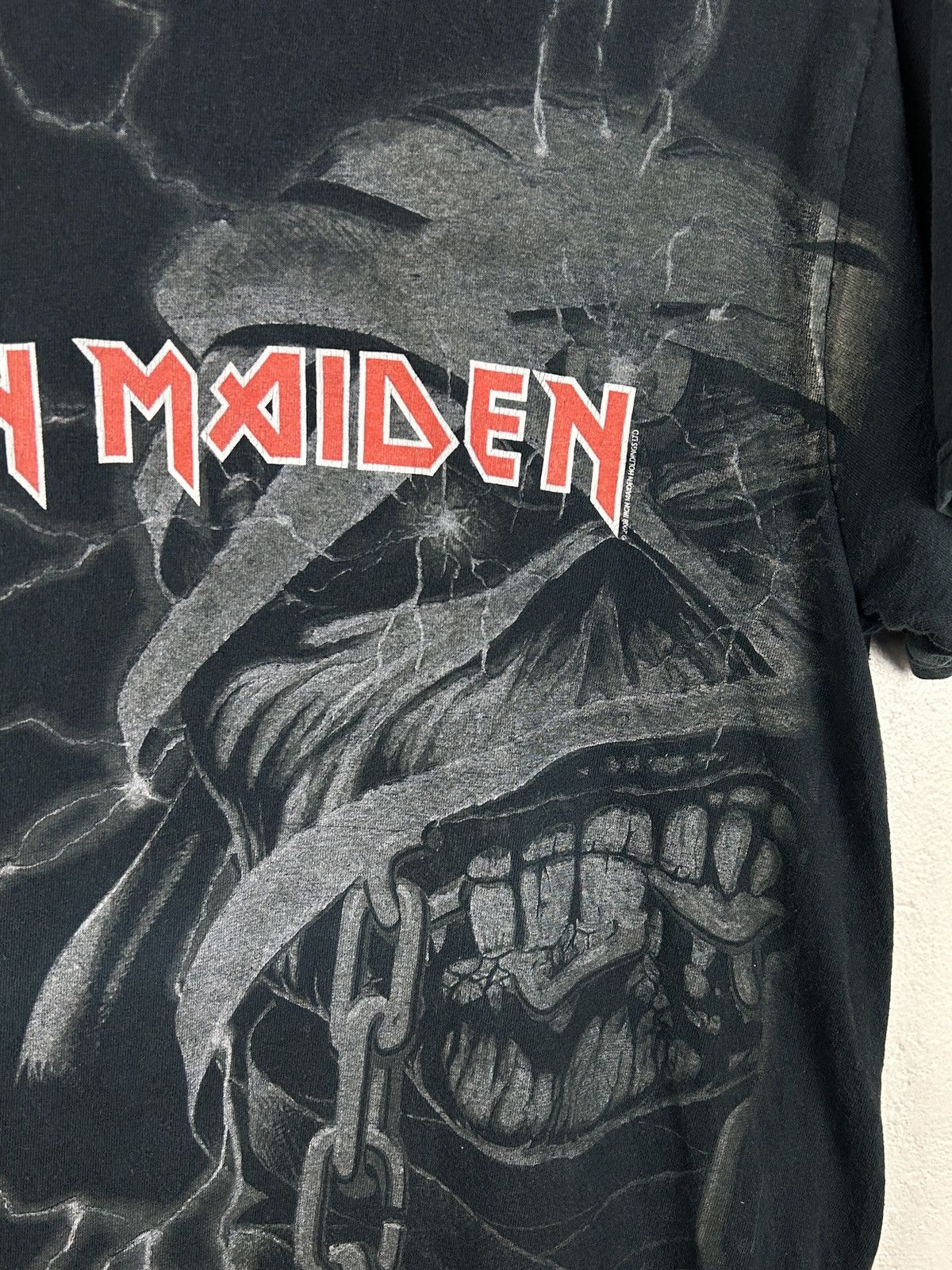 Vintage 00s Vintage Iron Maiden 2008 Allover Print AOP Band T-Shirt ...