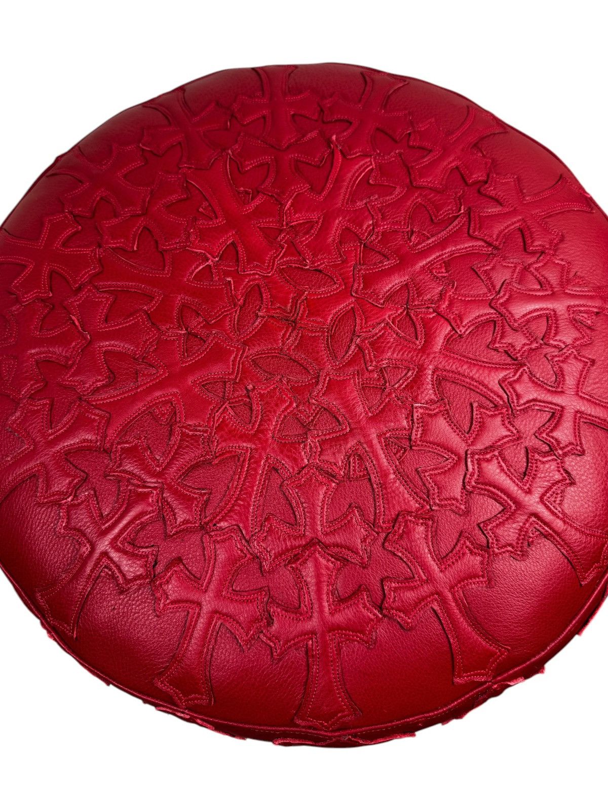 Chrome Hearts Chrome Hearts 1/1 Blood Red Tuffet Ottoman Stool🩸 | Grailed