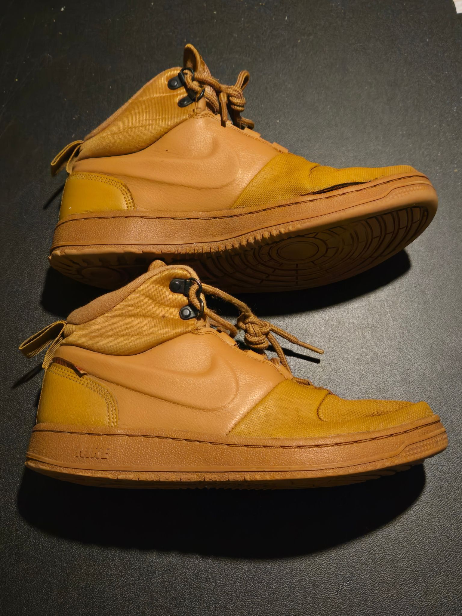 Nike Nike Shoes Mens 8 Tan Mid Top Leather Canvas Sneakers Gum | Grailed