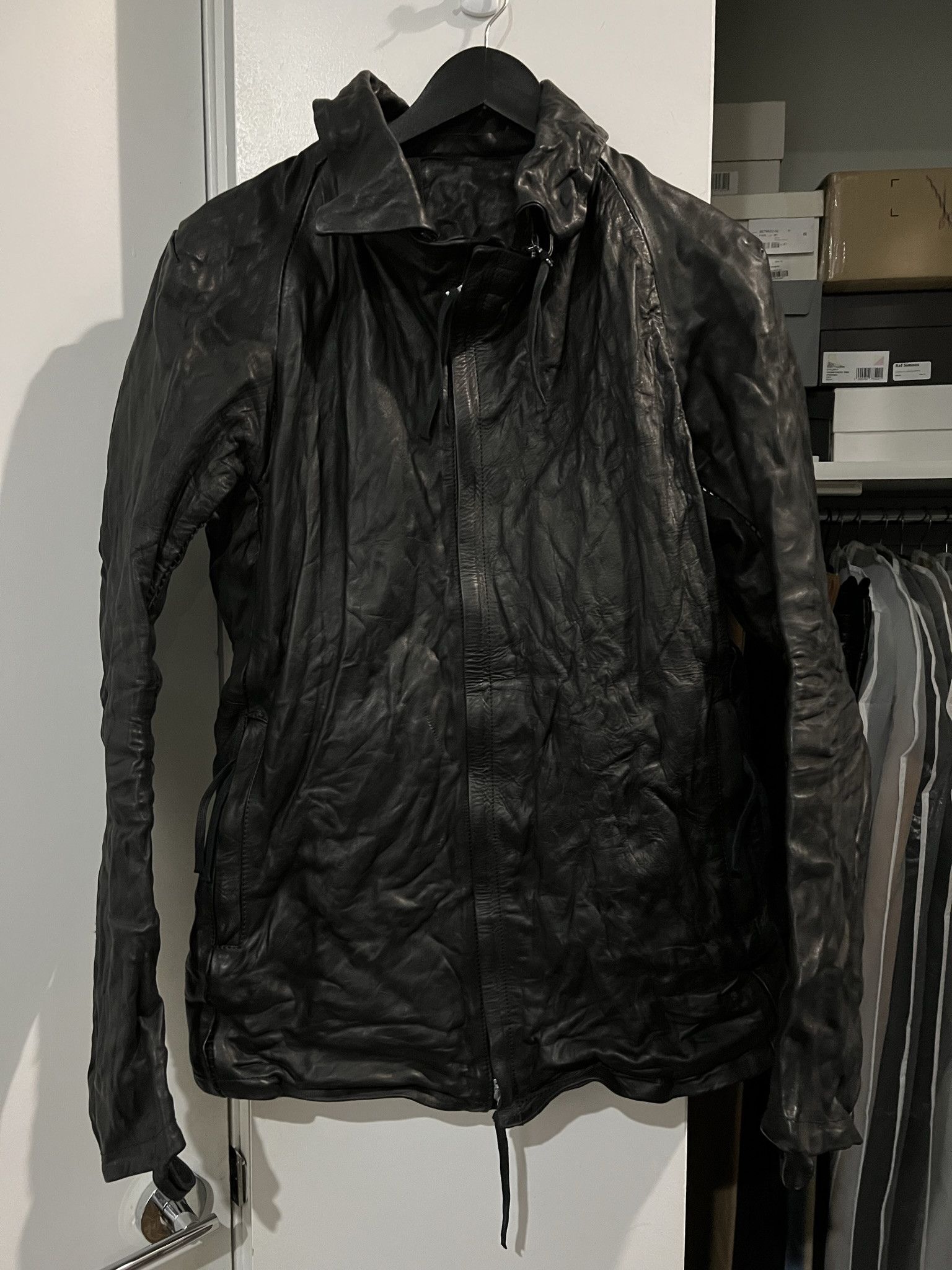 Boris Bidjan Saberi BBS AW14 J2-F251 Horse Leather Scar Stitch Jacket ...