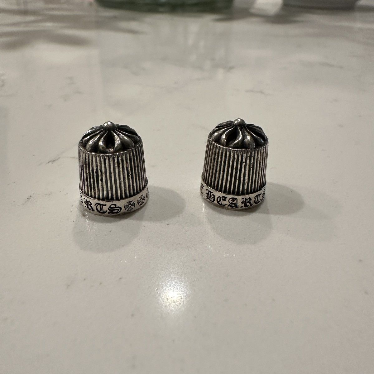 Chrome Hearts CH SILVER VALVE CAPS | Grailed