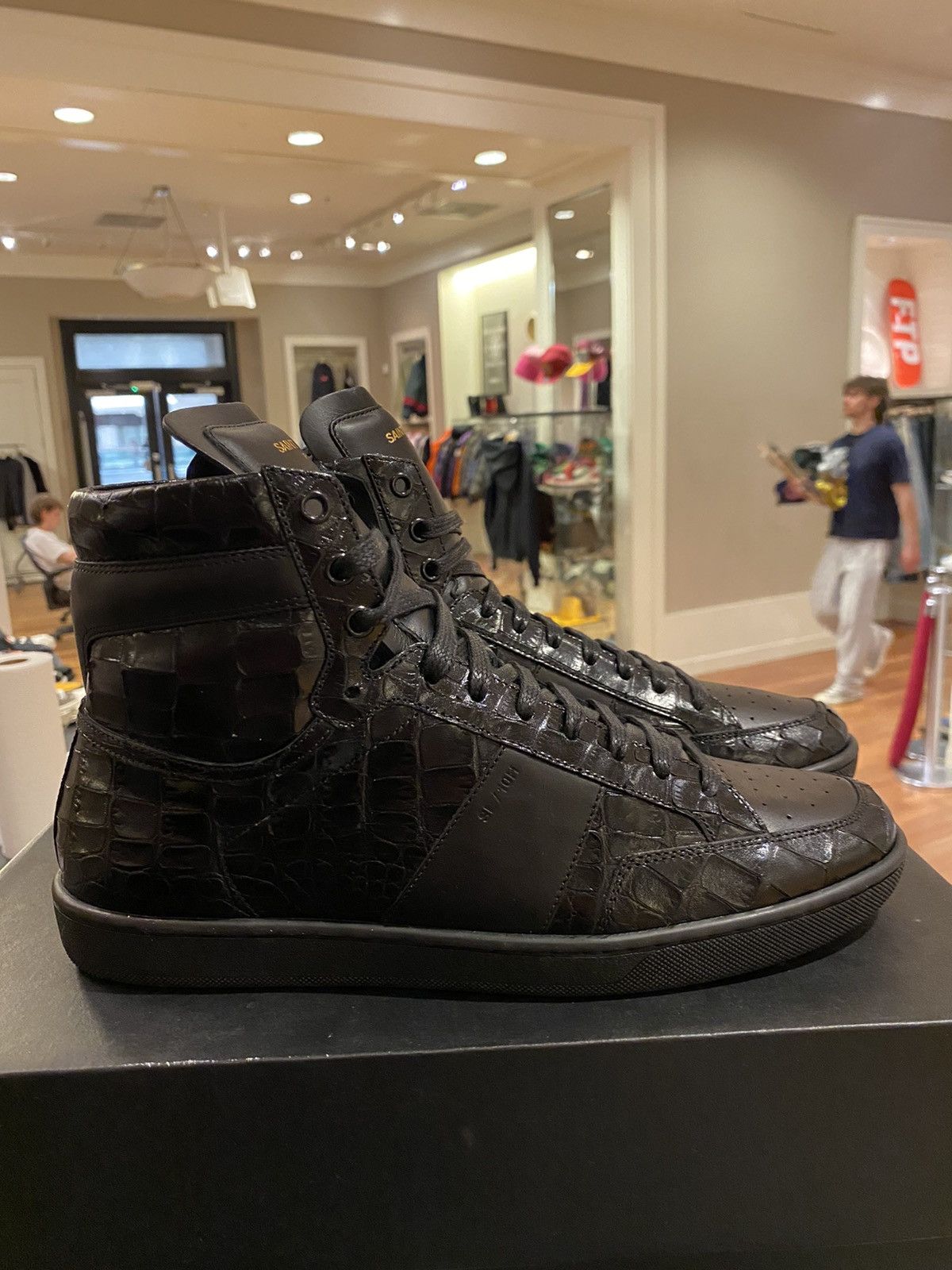 Saint Laurent Paris Saint Laurent crocodile SLP sneakers | Grailed