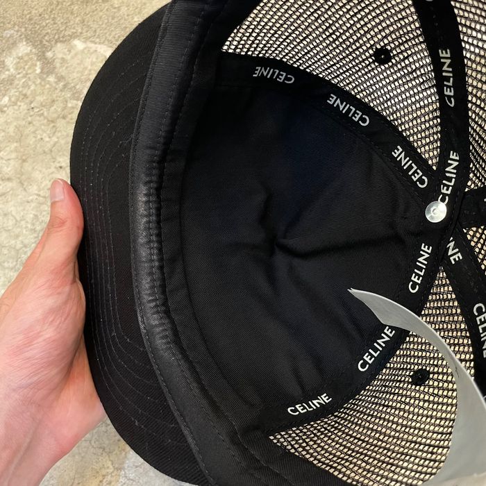 Celine celine logo camp mesh cap | Grailed