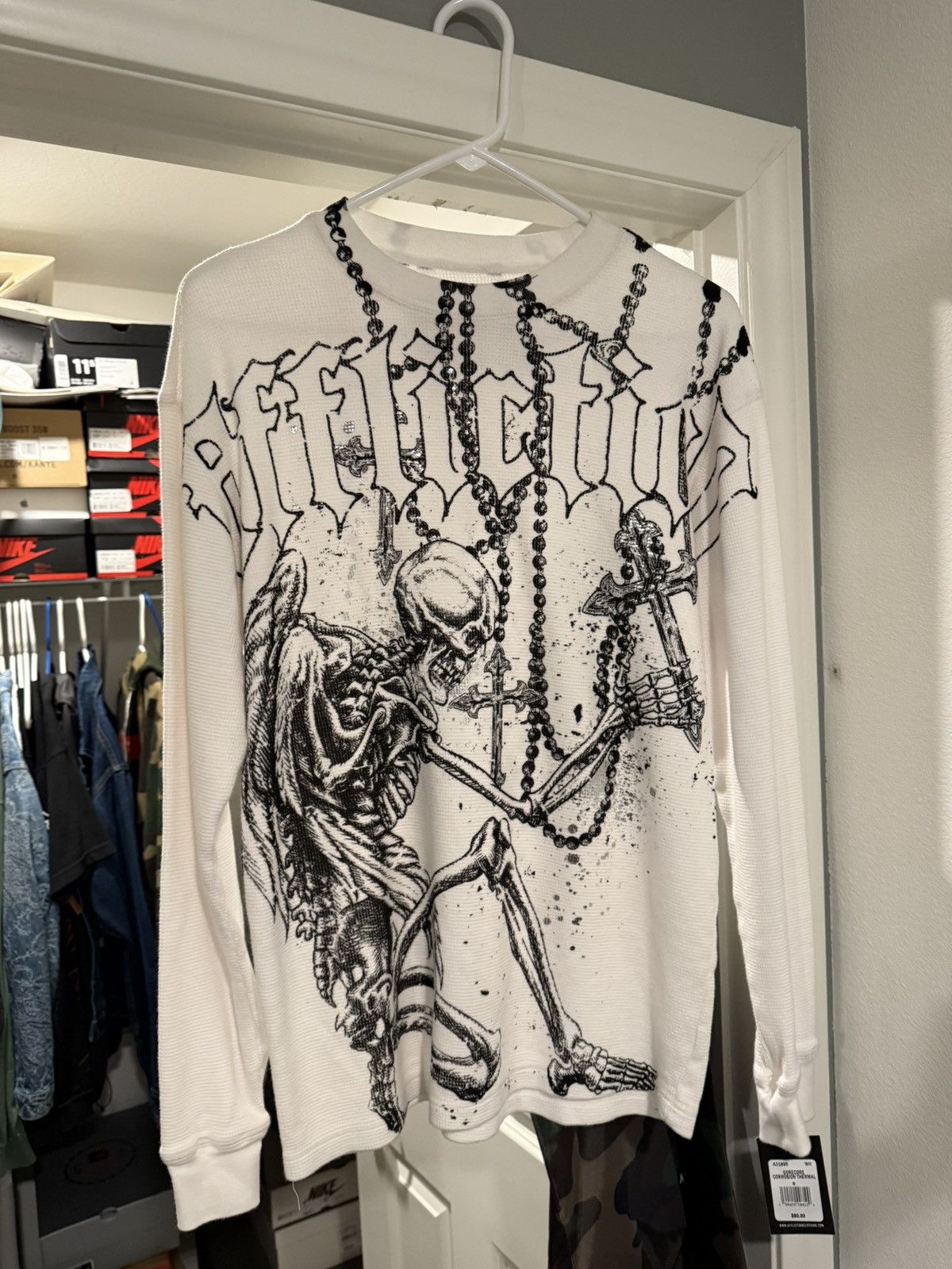 Ken Carson Ken Carson Affliction Gorecore White Thermal Longsleeve ...