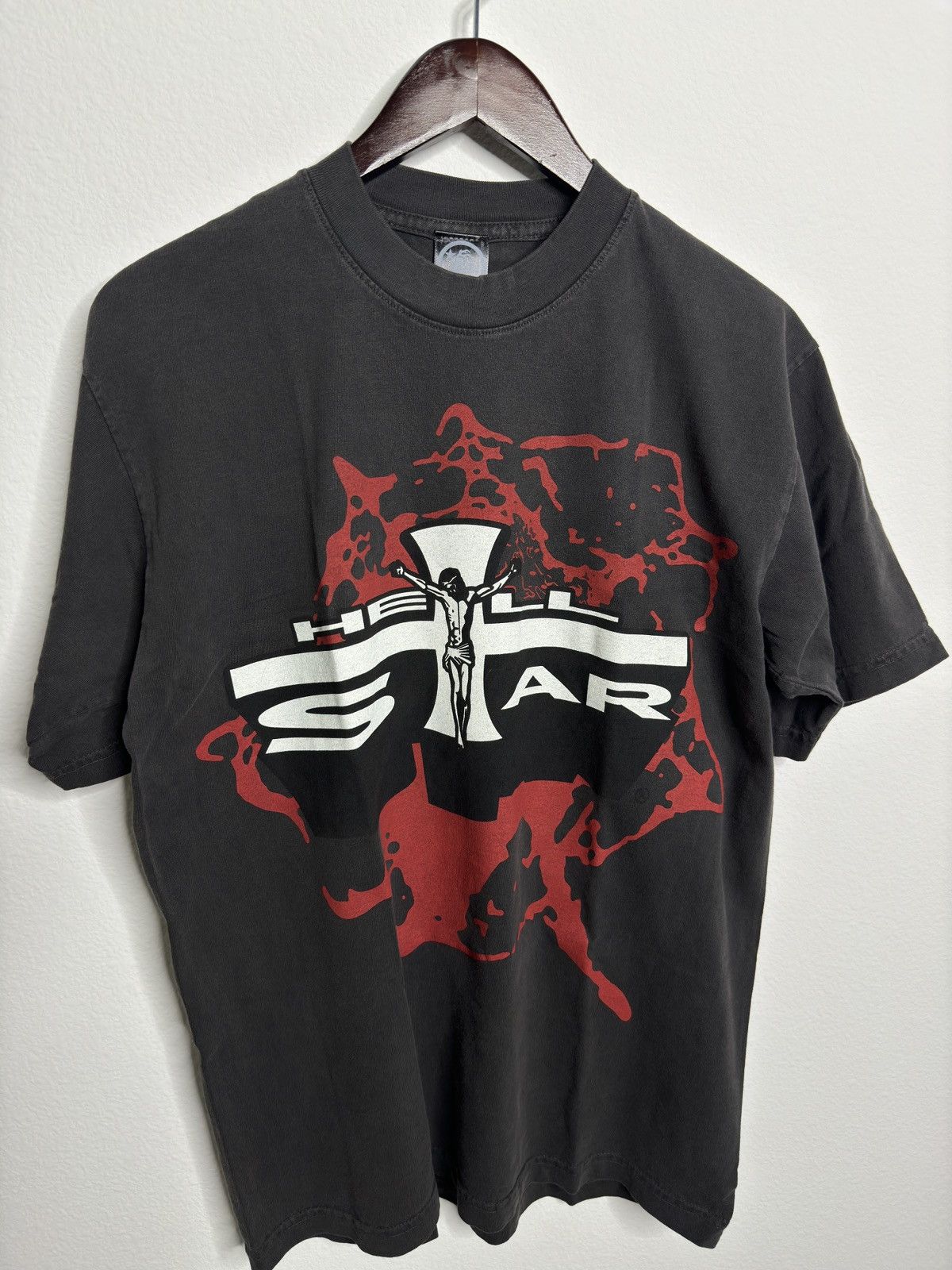 HELLSTAR Hellstar Studios Jesus Emblem Tee Vintage Black | Grailed