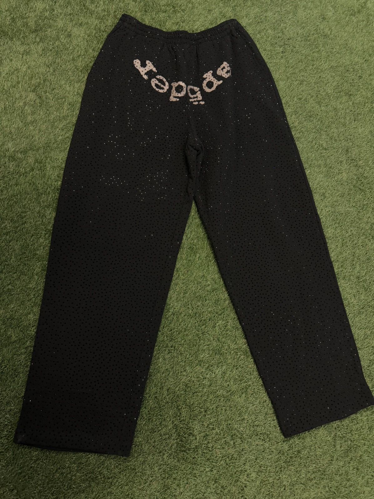 Spider Sp5der Worldwide VVS Crystal Stone Sweatpants RARE (M) NEW | Grailed